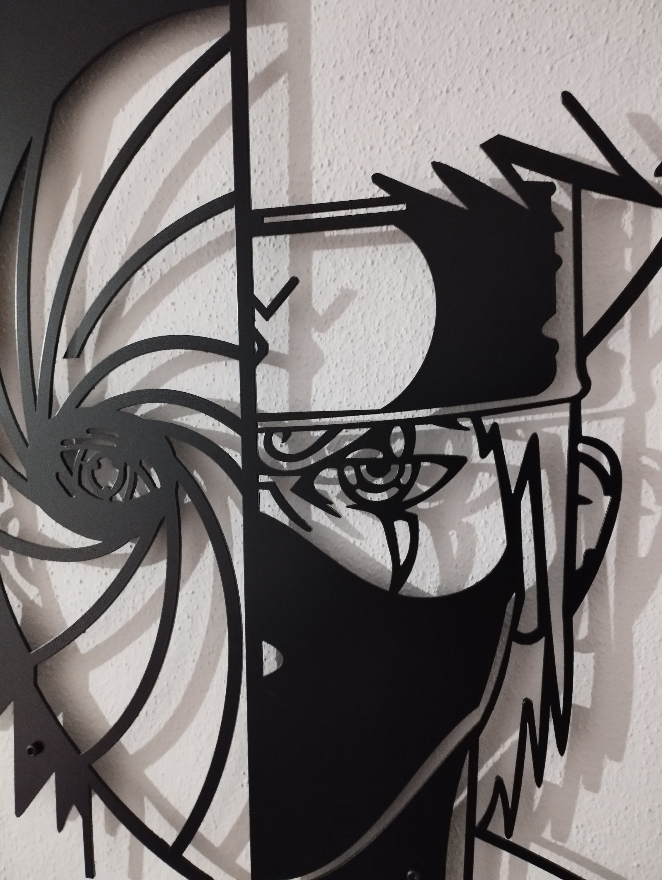 Ninja Sensei Metal Wall Art, Anime Ninja Wall Decor, Anime Bedroom ...