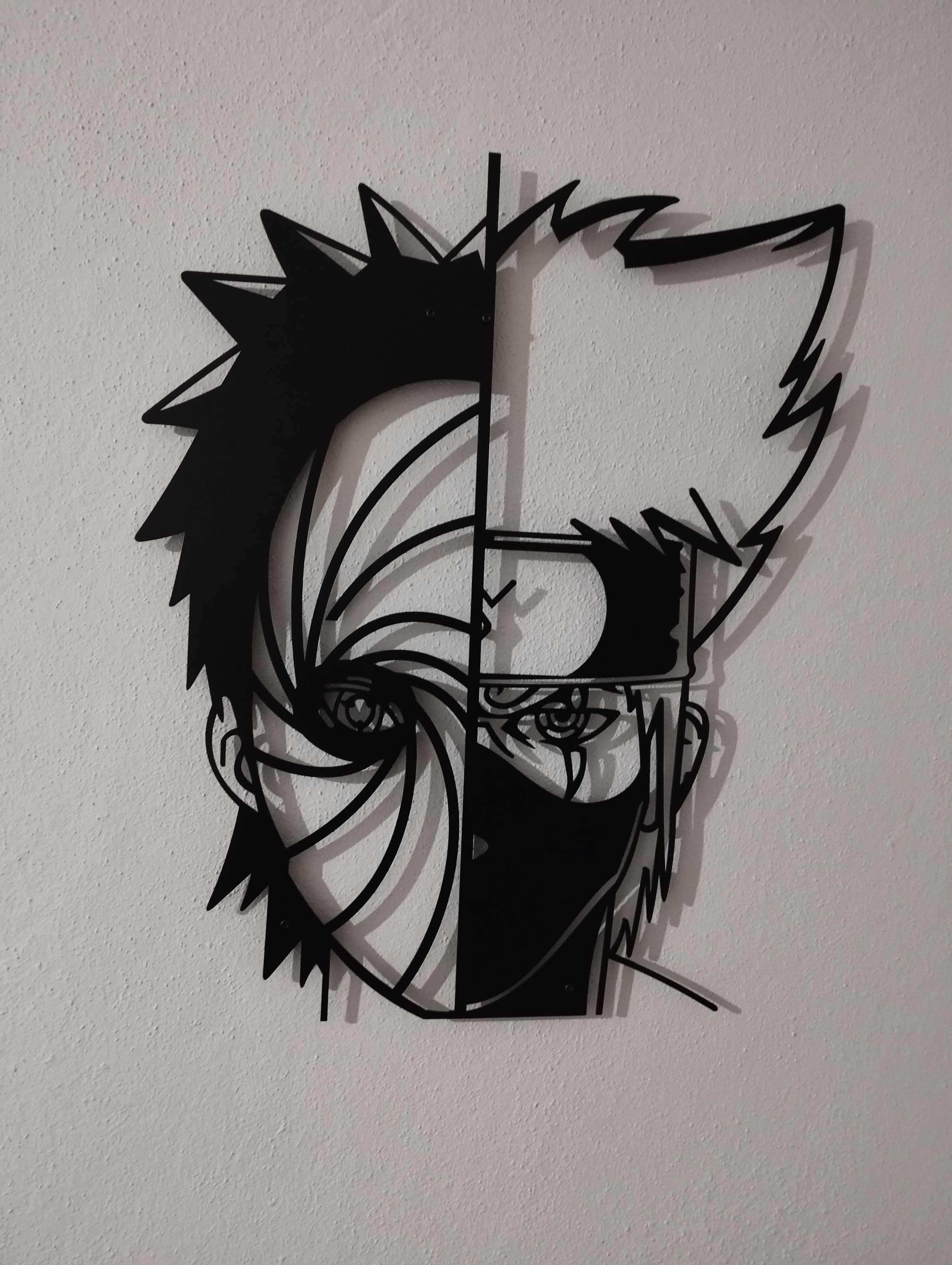Ninja Sensei Metal Wall Art, Anime Ninja Wall Decor, Anime Bedroom ...