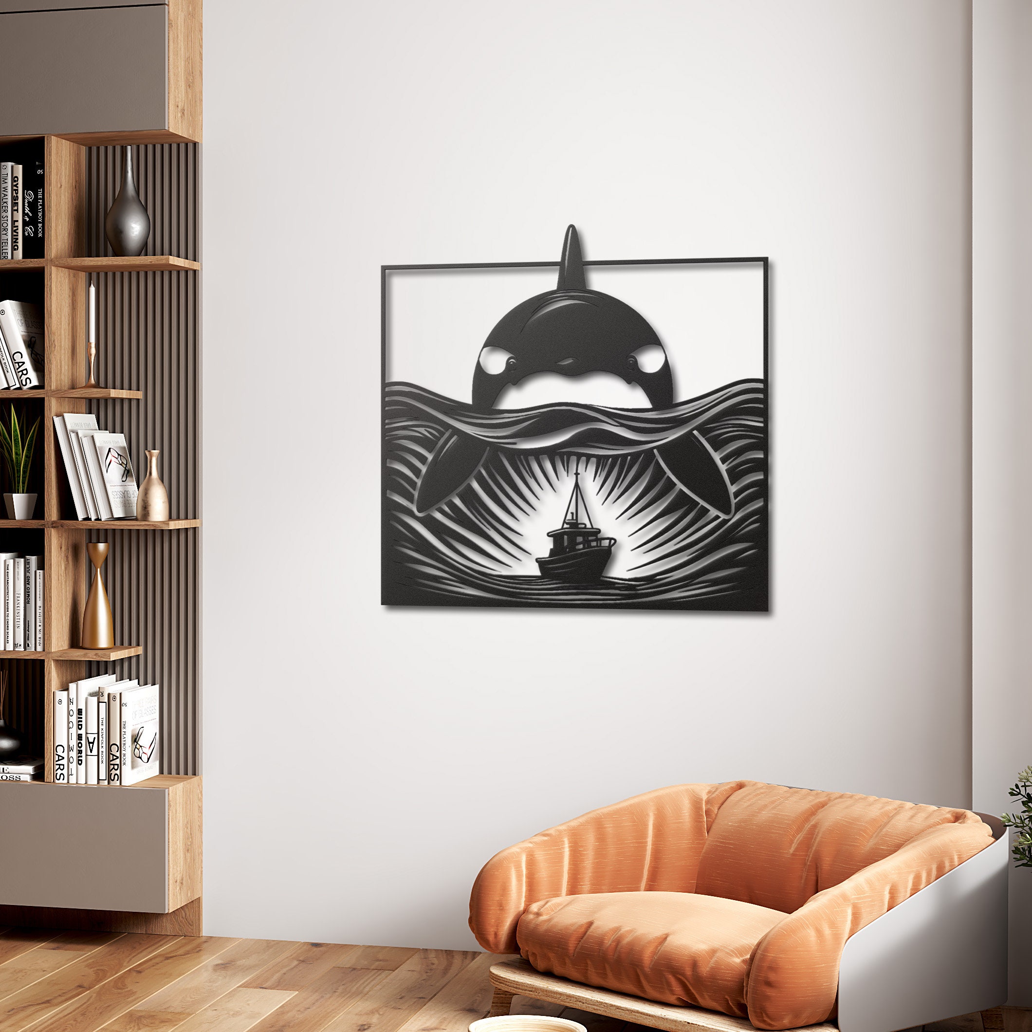 Orca Whale Metal Sculpture, Orca Whale Metal Wall Decor, Orca Whale ...