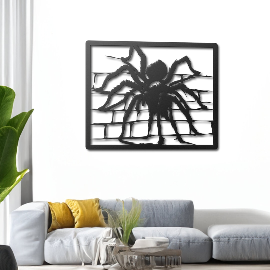 Spider Metal Wall Art, Spider Wall Decor, Gothic Wall Art, Halloween ...