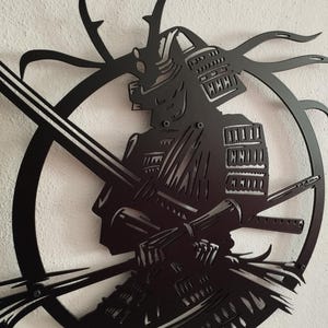 Custom Samurai Wall Decor, Japanese Bushido Metal Wal Art, Japanese ...