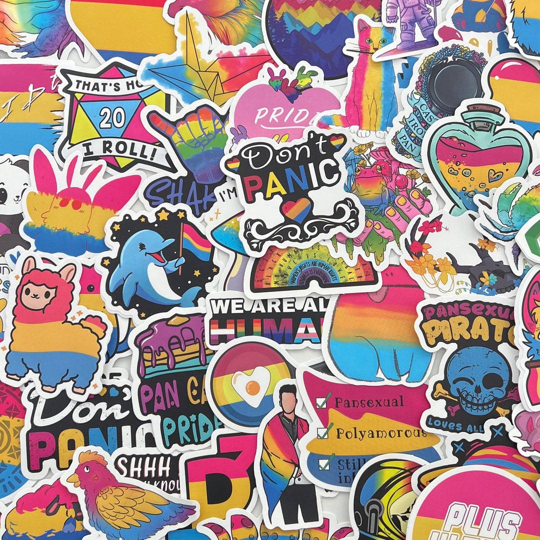 10 Pansexual Pride Stickers - Etsy