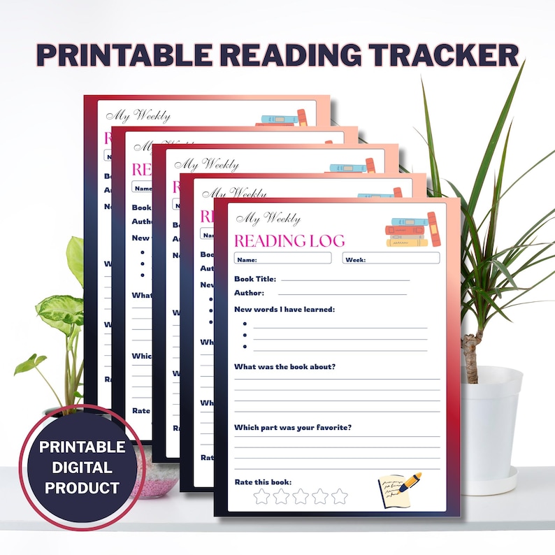 Homeschool Reading Log Printable | Kids Reading Tracker | Book Log PDF ...