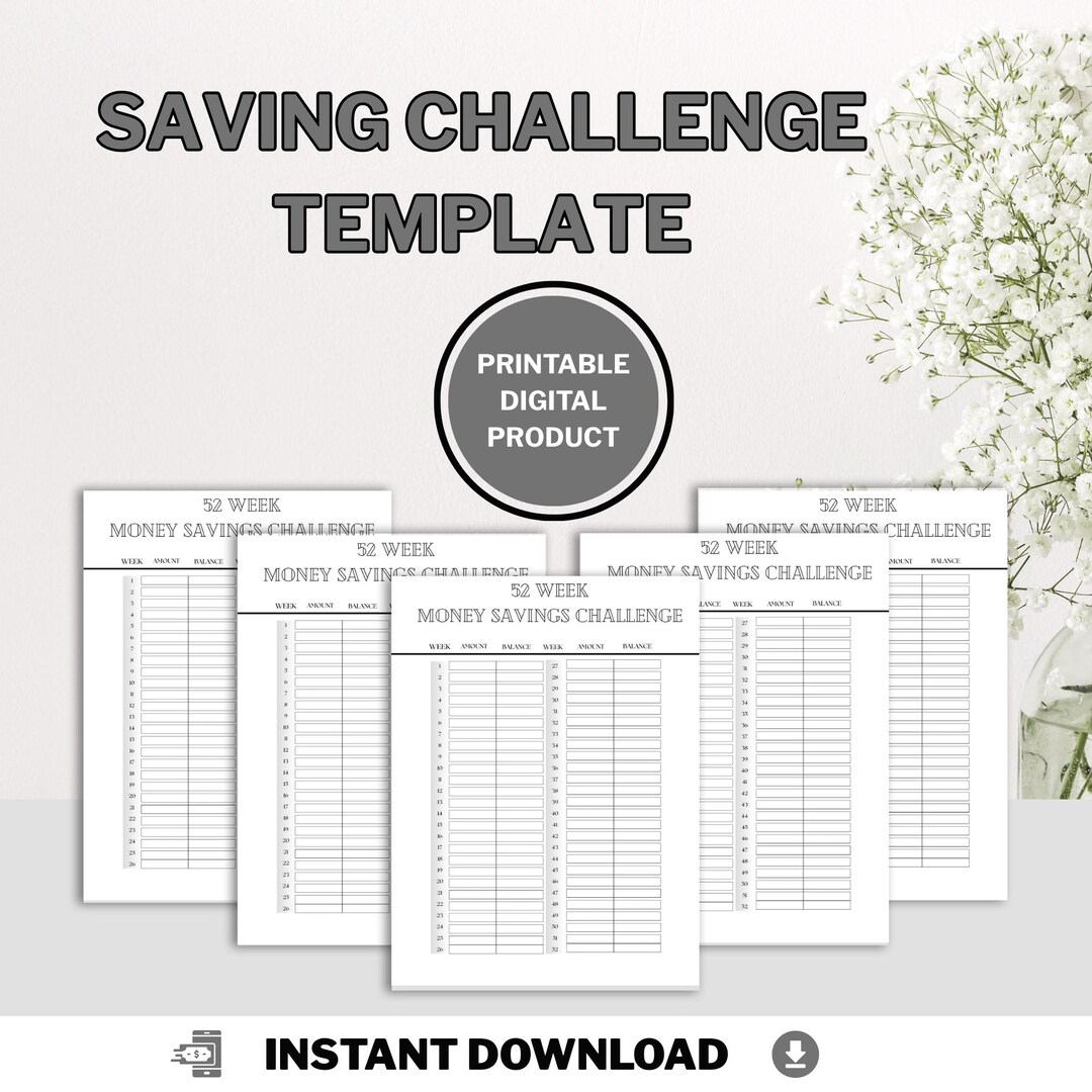 52-week Money Saving Challenge — Turn Small Savings Into Big Results ...