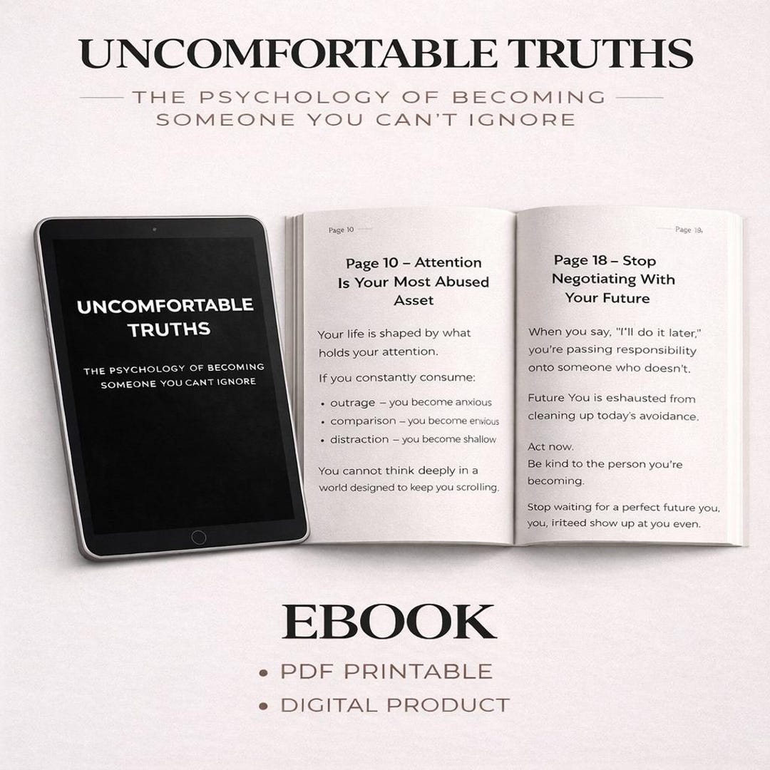 Uncomfortable Truths Ebook | Self Improvement Psychology Guide| Mindset ...