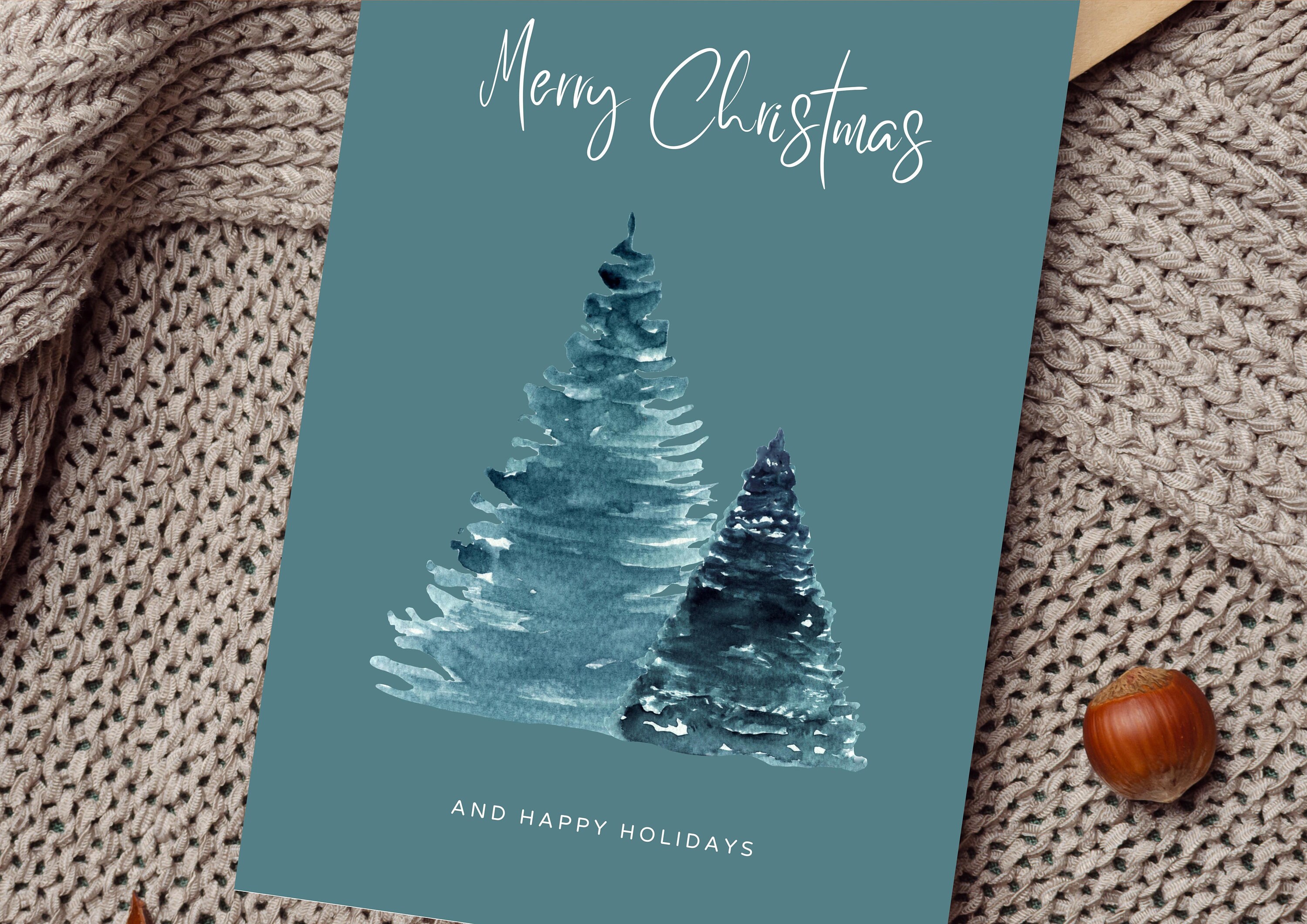 Editable Christmas Card Template Set of 6 | Digital Download ...