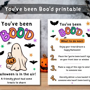 Printable Halloween Boo Basket Sign, You've Been Boo'd, Halloween ...