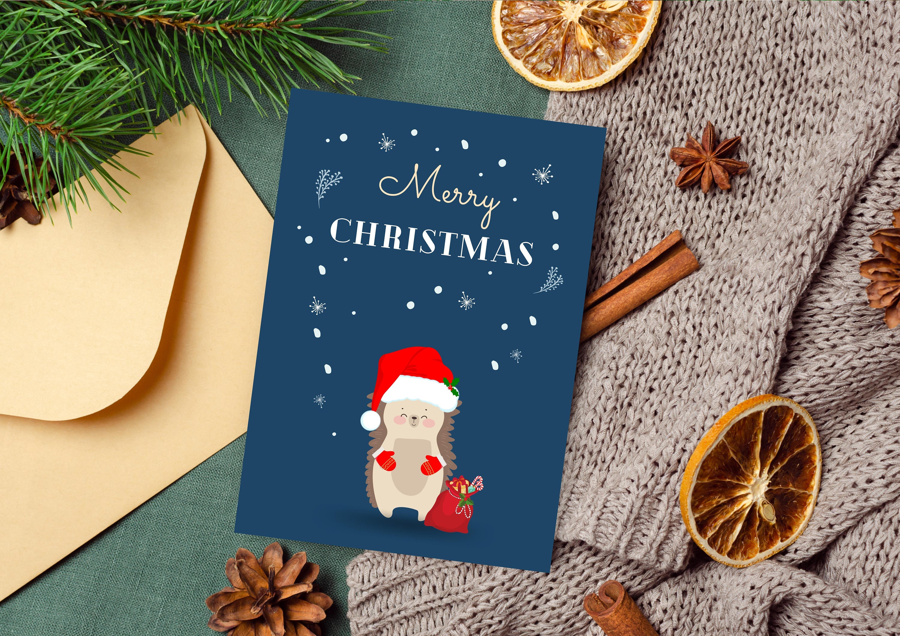 Editable Christmas Card Template Set of 8 Digital Download Christmas ...