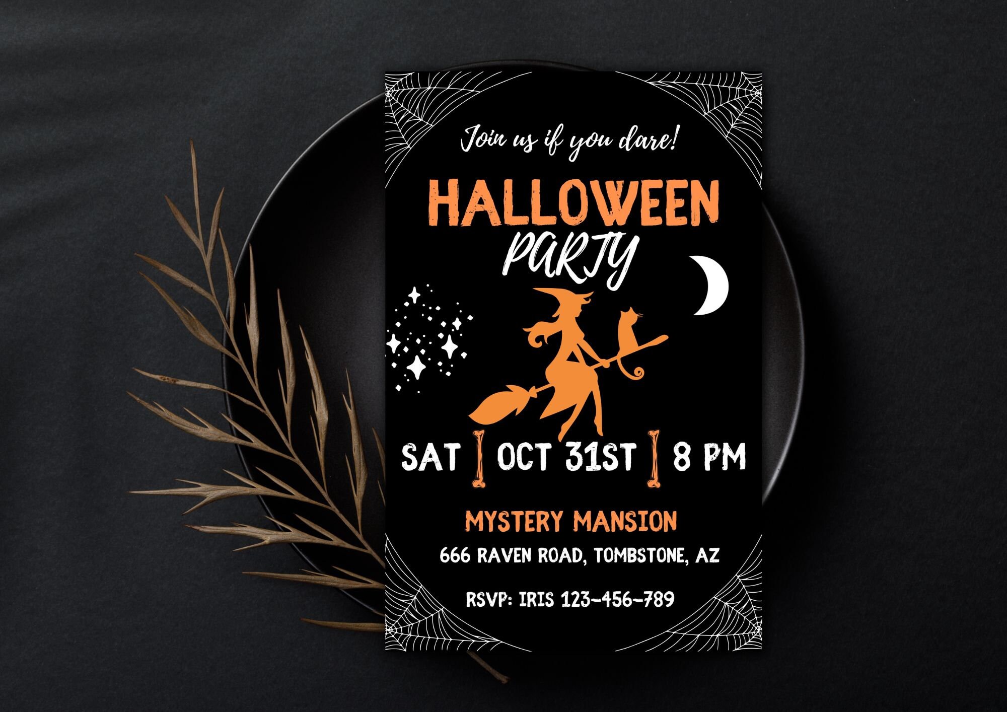 Editable Halloween Party Invitation Printable Halloween Party - Etsy