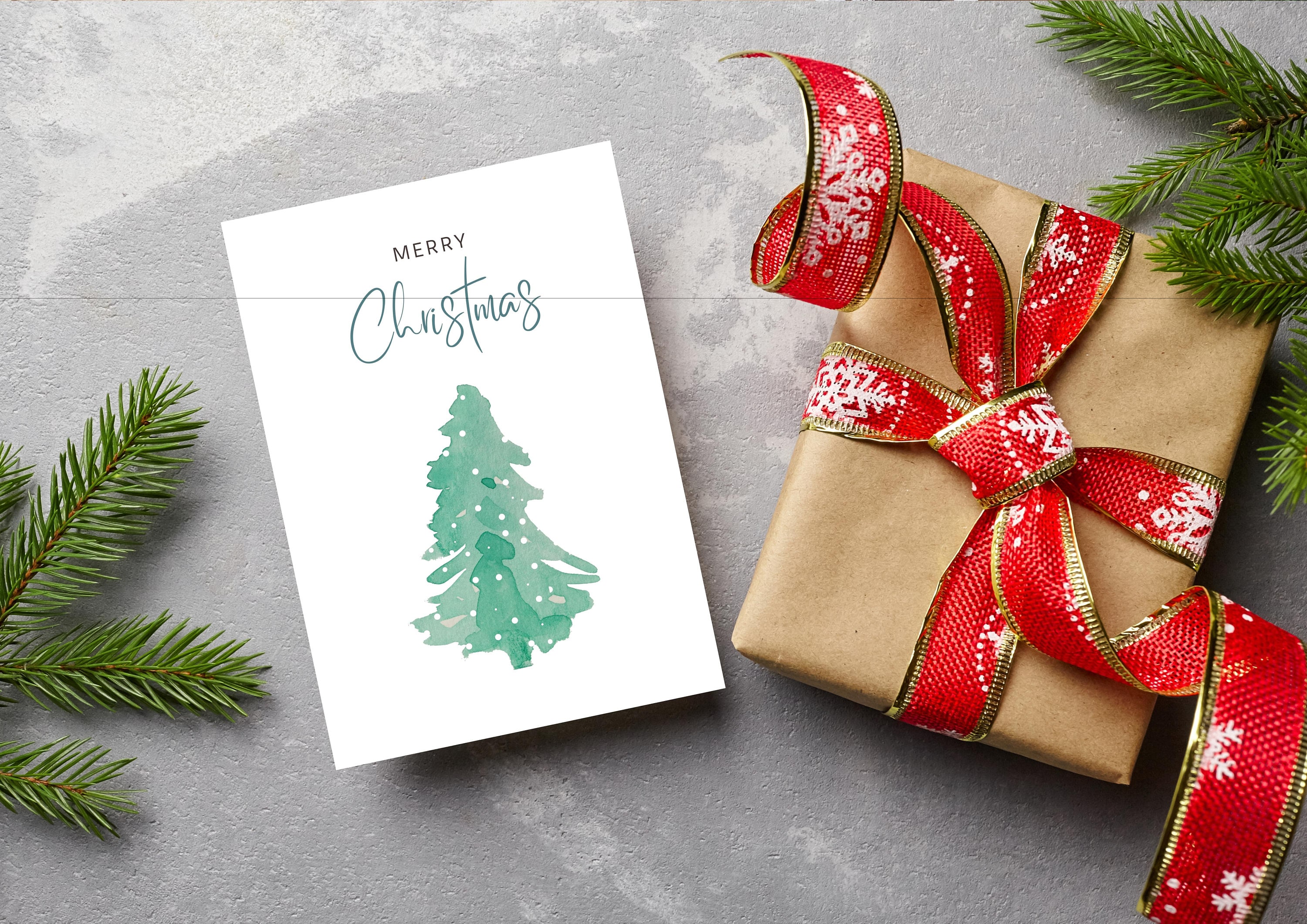 Editable Christmas Card Template Set of 6 | Digital Download ...