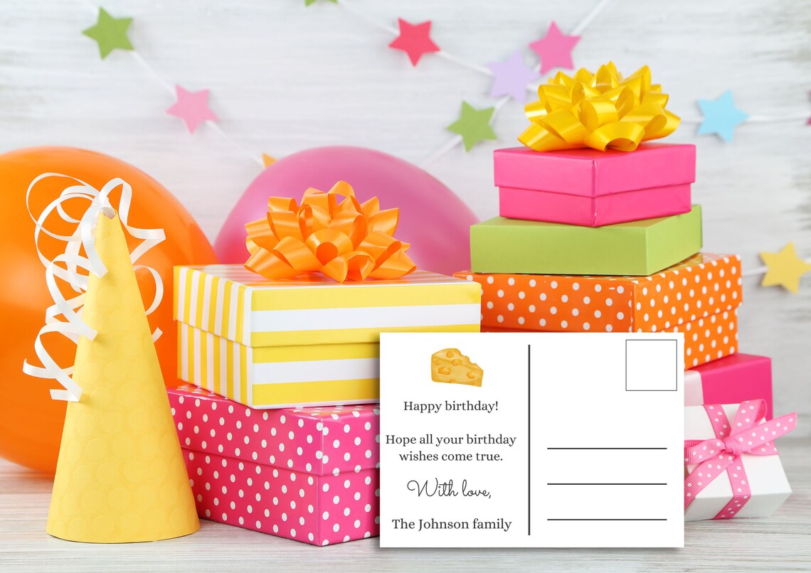Editable Birthday Card Template, Digital Download, Birthday Printable ...