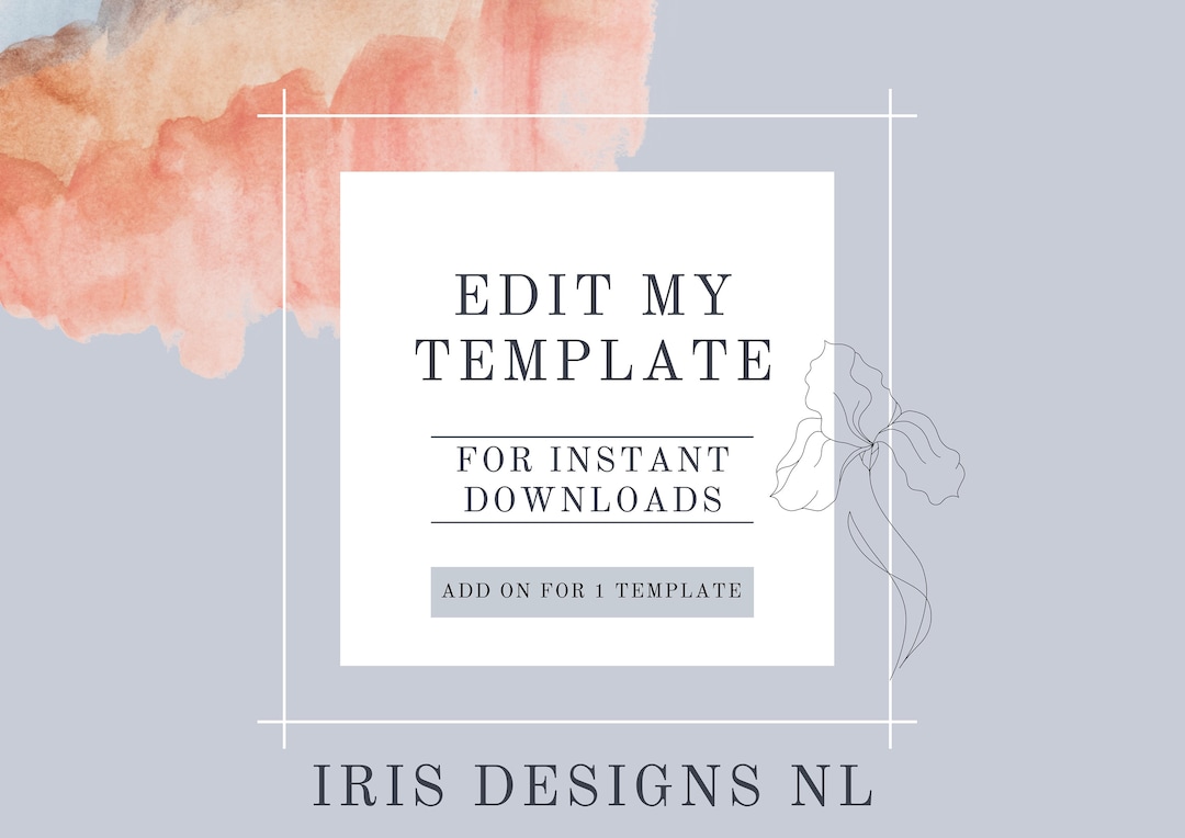 Add On: Edit My Template - Etsy