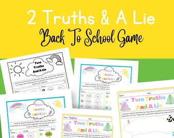 Two Truths and a Lie Printable - Etsy