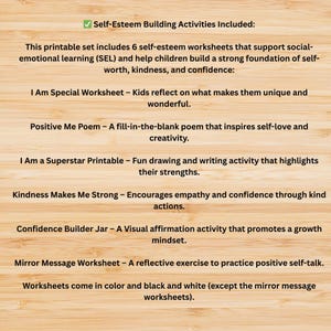 Self-esteem Activities for Kids: Confidence Building Worksheets (PDF ...