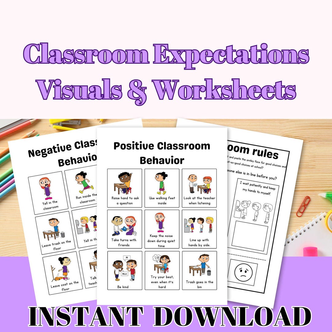 Back to School Classroom Expectations Rules Poster Classroom ...