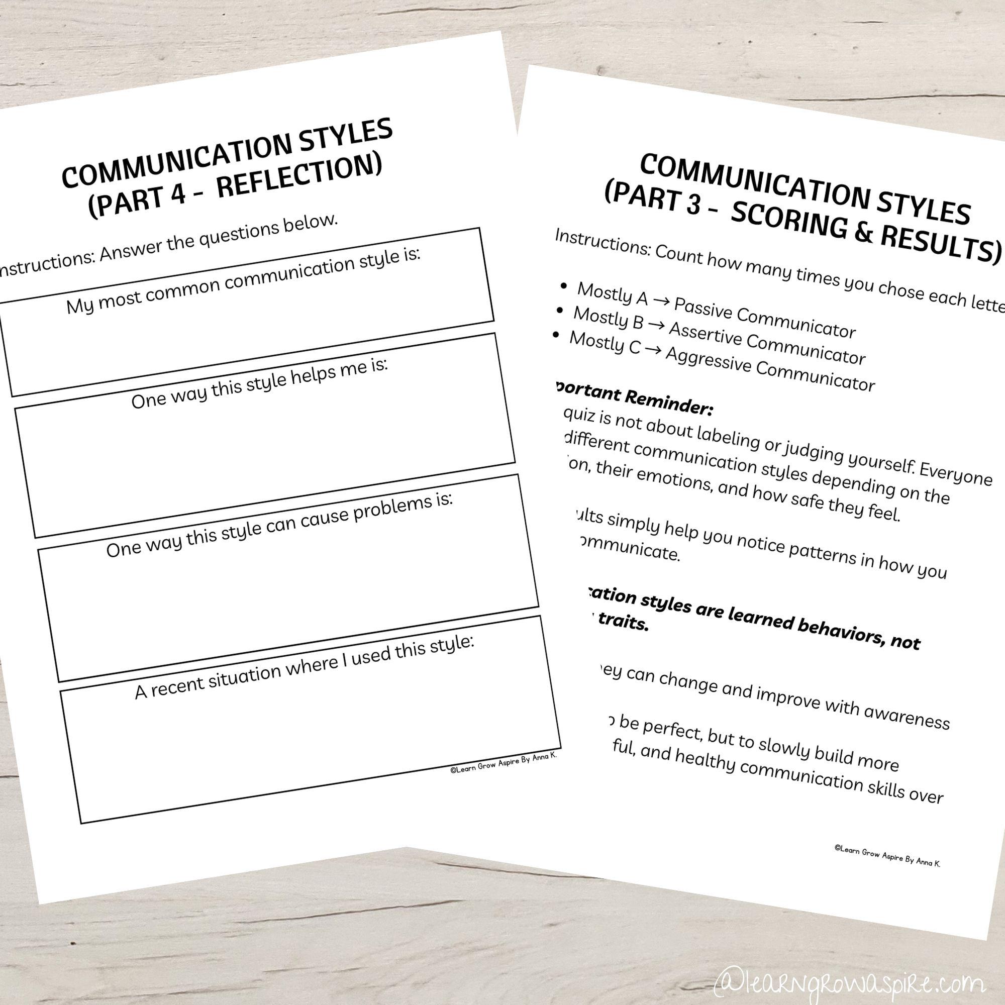Effective Communication Worksheets for Teens Therapy PDF Printable - Etsy