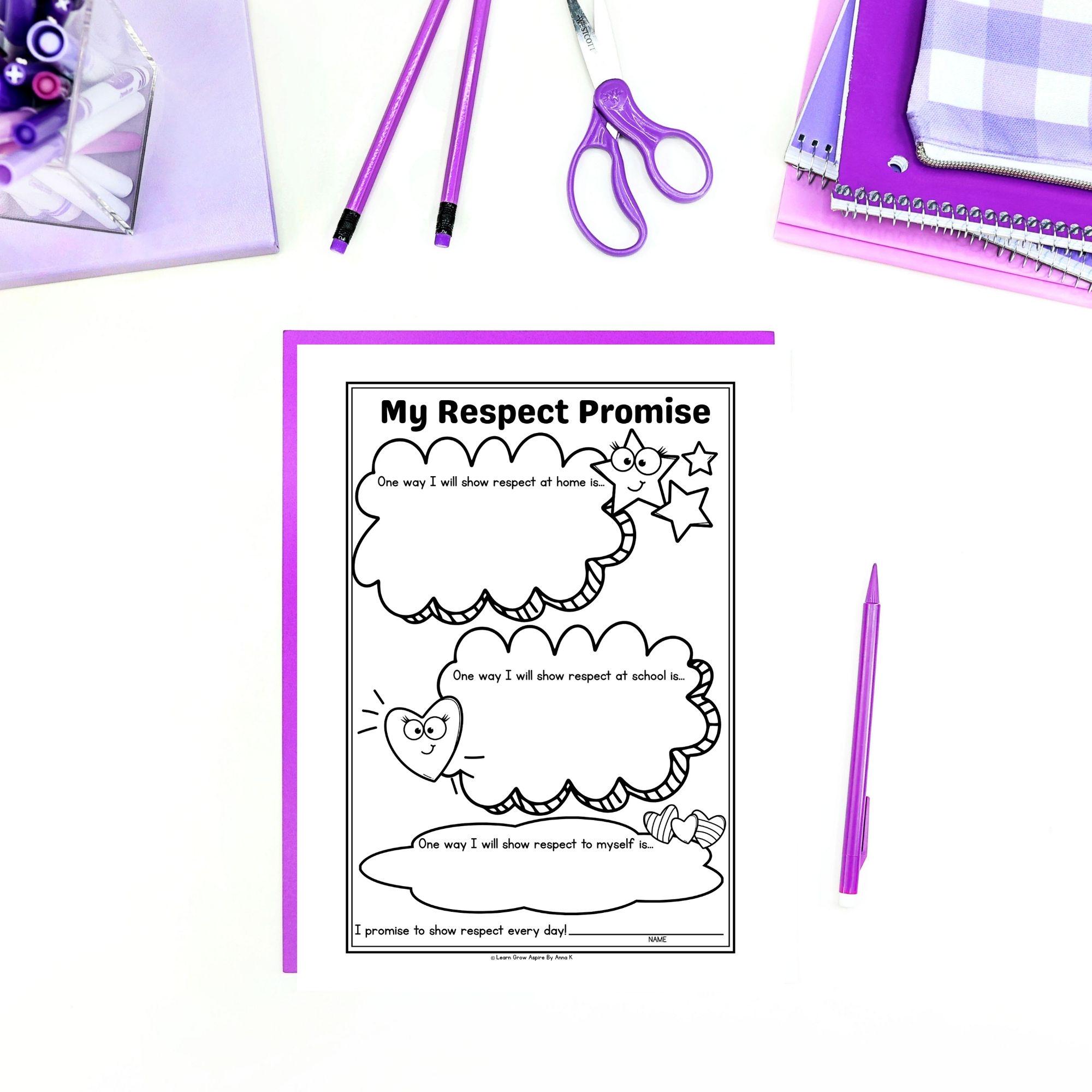 Respect Worksheets for Kids Printable PDF | Social Skills & Character ...
