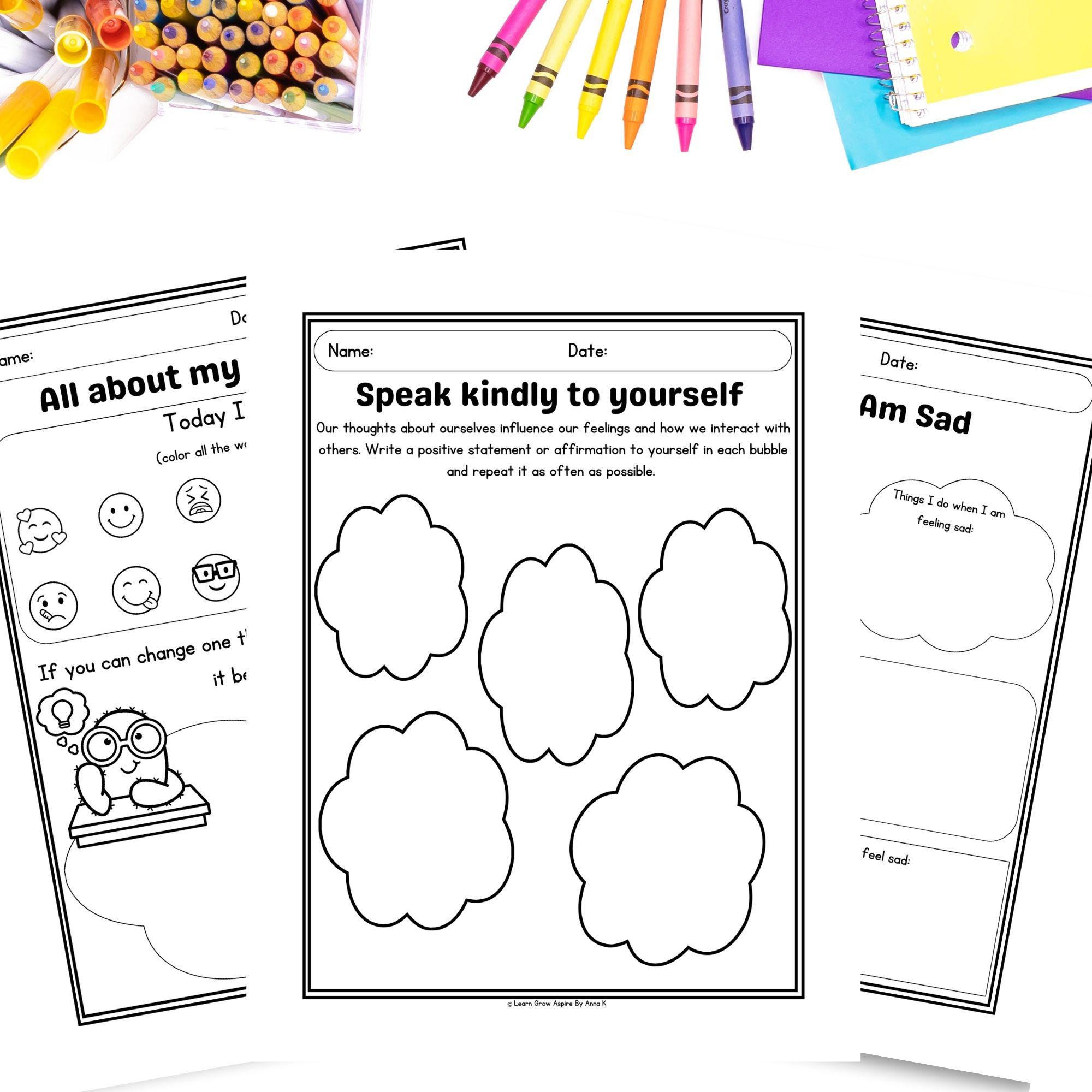 Kids Emotional Regulation Workbook: Feelings & Coping Skills (digital ...