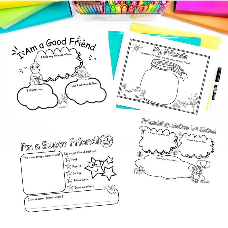 Friendship Activities for Kids: Social Skills Worksheets (printable PDF ...