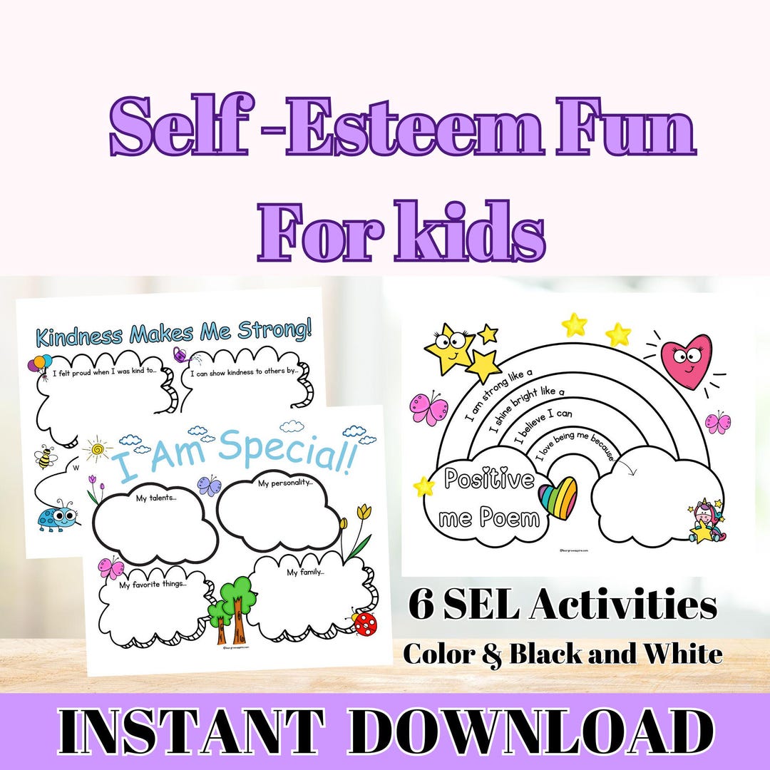 Self Esteem Worksheets for Kids Confidence Printable Kids Social ...