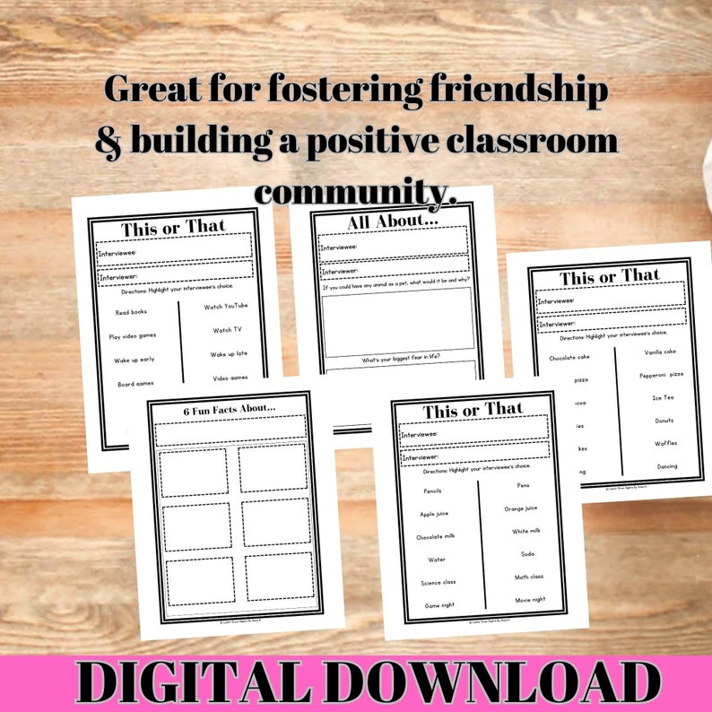 Friendship and Classroom Community Building Activities for the First ...