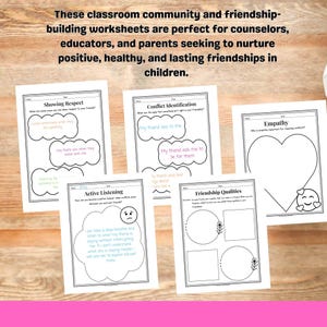 Friendship Skills Worksheets: Social Skills & Relationships (printable ...
