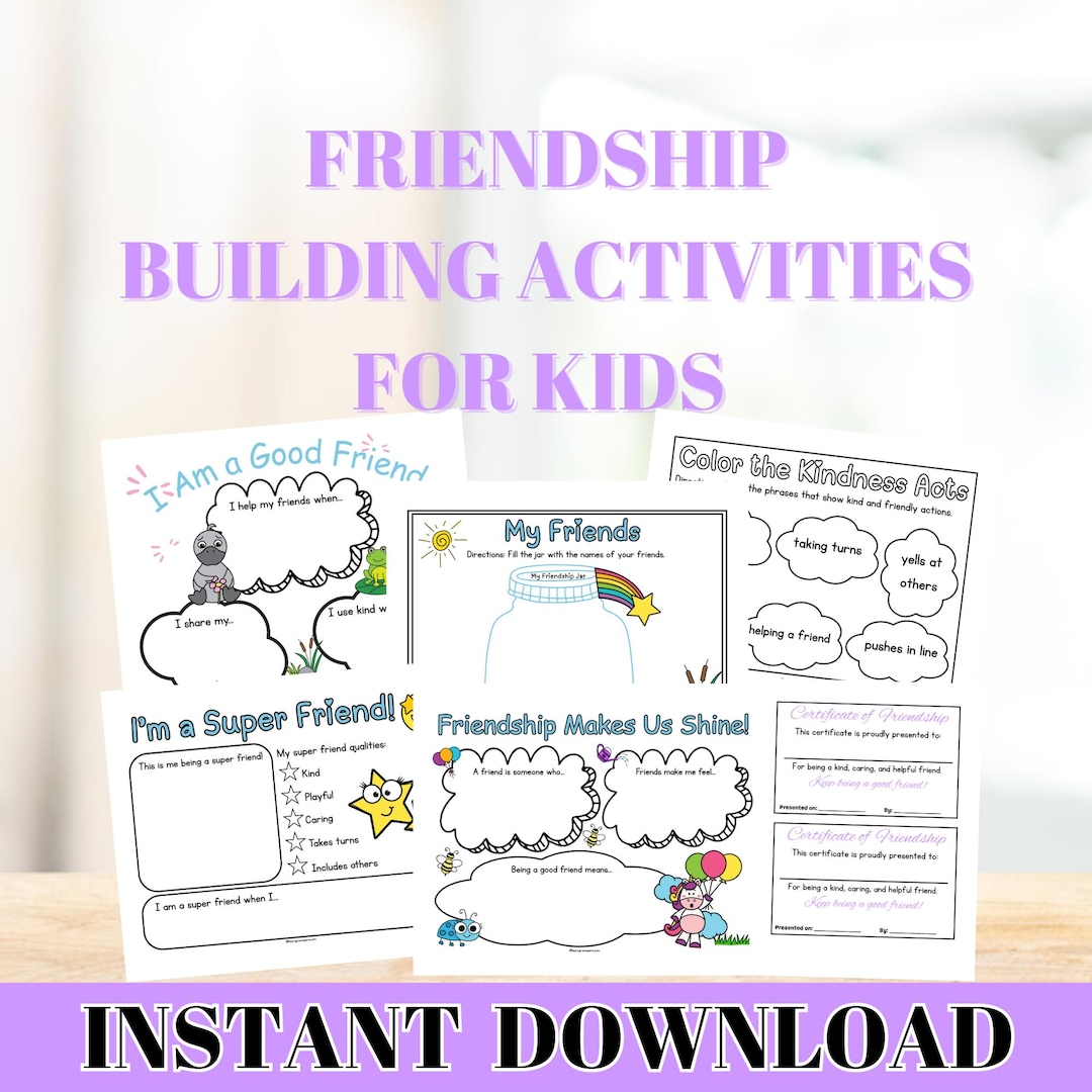 Friendship Activities for Kids: Social Skills Worksheets (printable PDF ...