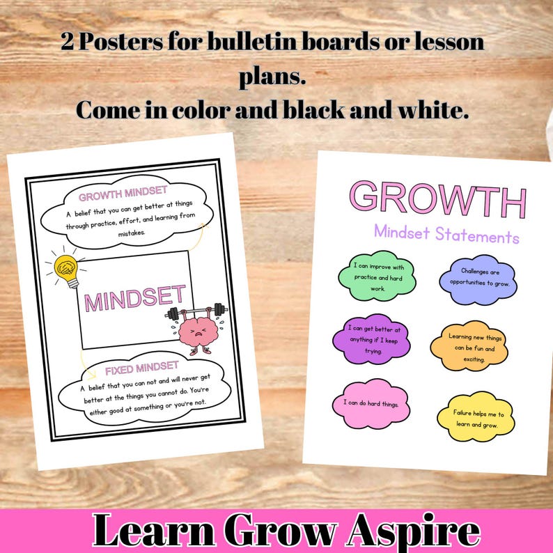 Growth Mindset Worksheets for Kids: Power of yet Activities (digital ...
