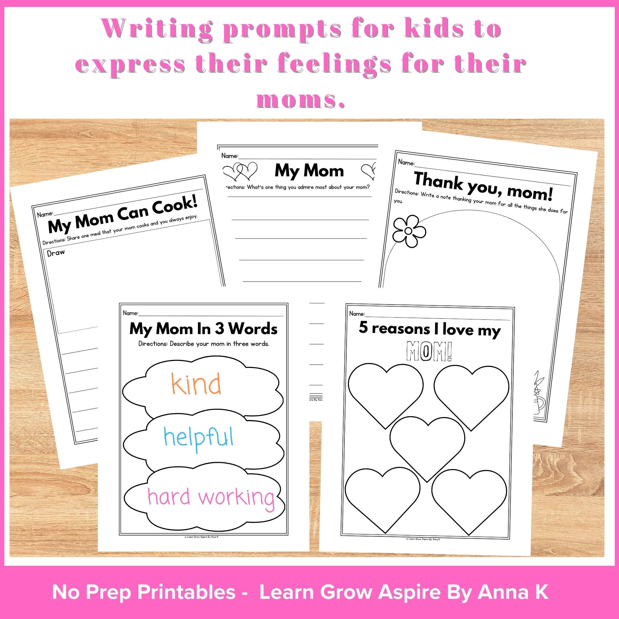 All About My Mom, Printable Mother's Day Coloring Pages, Fun Writing ...