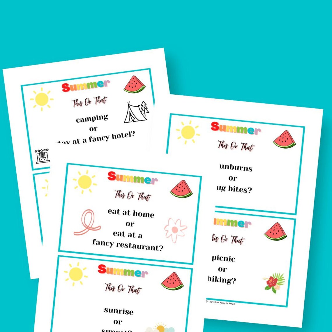 Printable Summer Game, Summer Activities for Kids, Kids Summer ...