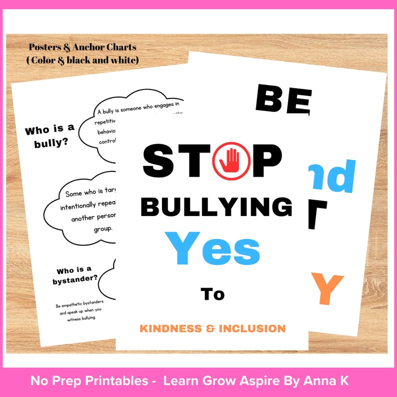 Bullying Worksheets and Activities, Kids Anti-bullying Activities ...