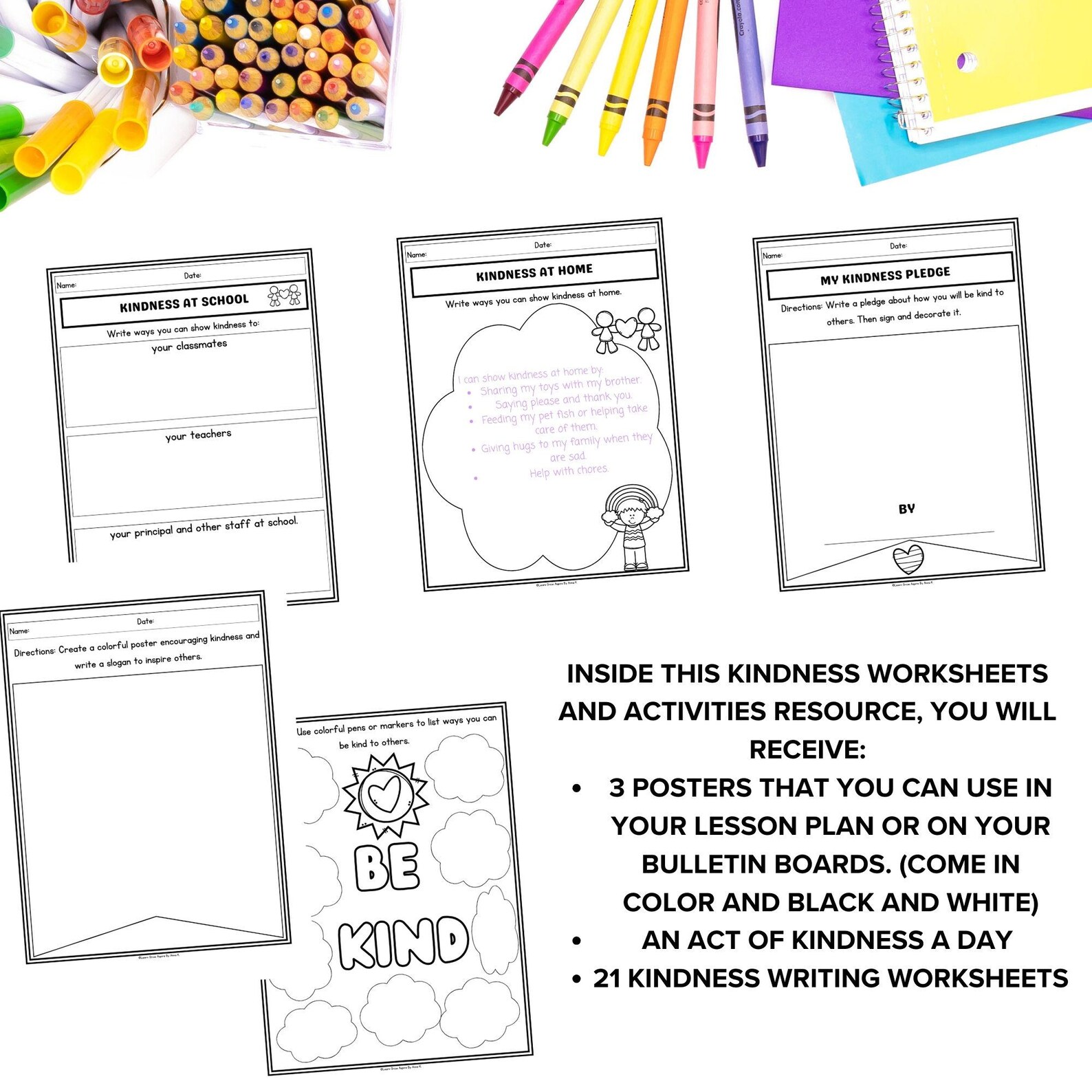 Kindness Activities for Kids Printable PDF Download Social Emotional ...