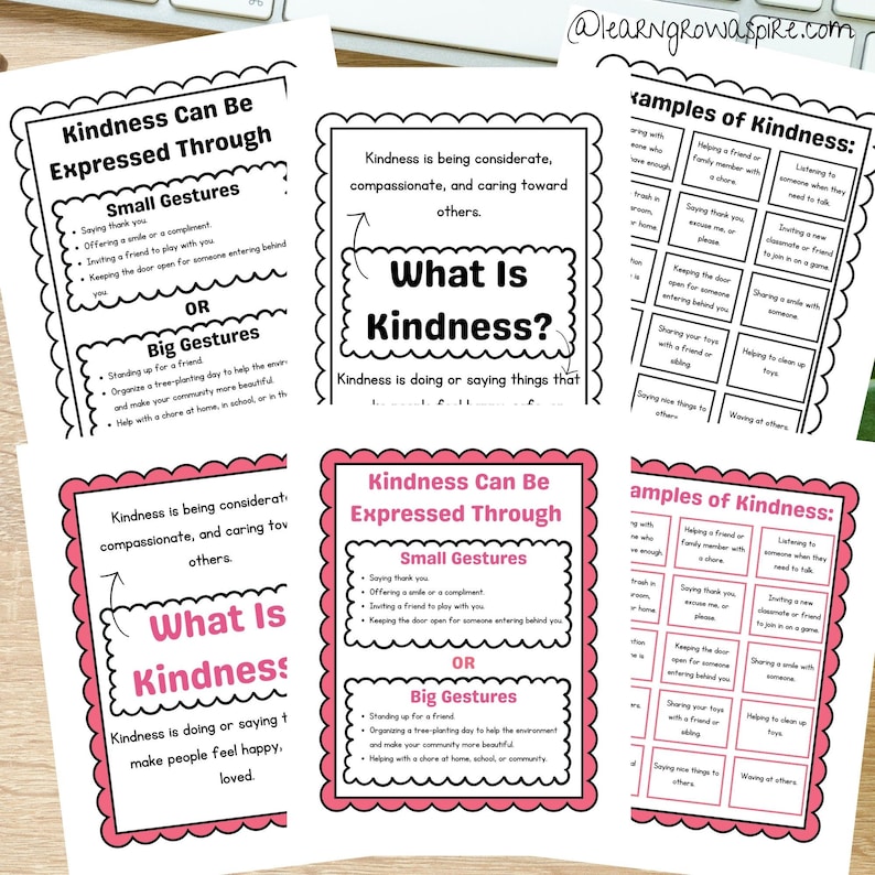 Kindness Activities for Kids: Printable Worksheets (digital Download ...