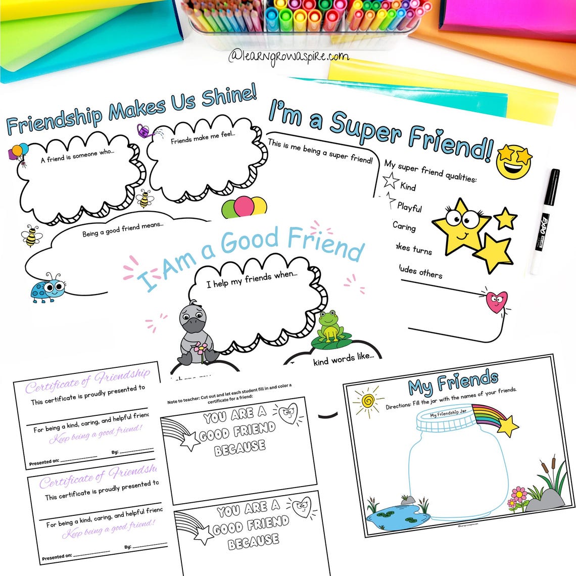 Friendship Activities for Kids: Social Skills Worksheets (printable PDF ...