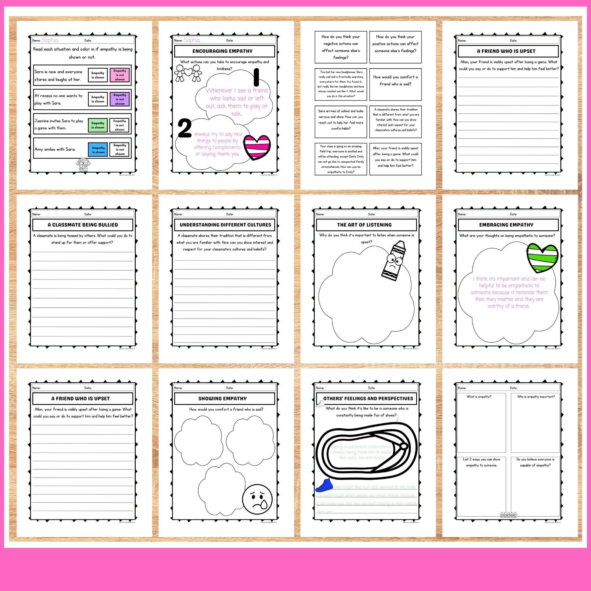 Empathy Worksheets