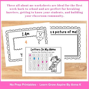 All About Me Activities for Preschool, Kindergarten & First Grade ...