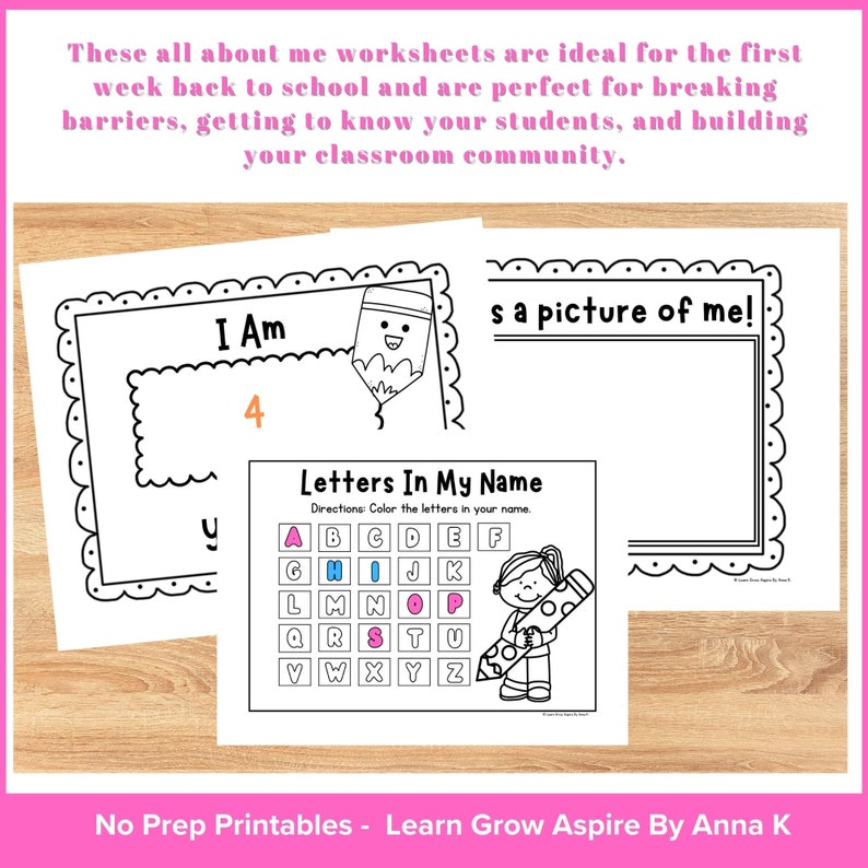 All About Me Activities for Preschool, Kindergarten & First Grade ...