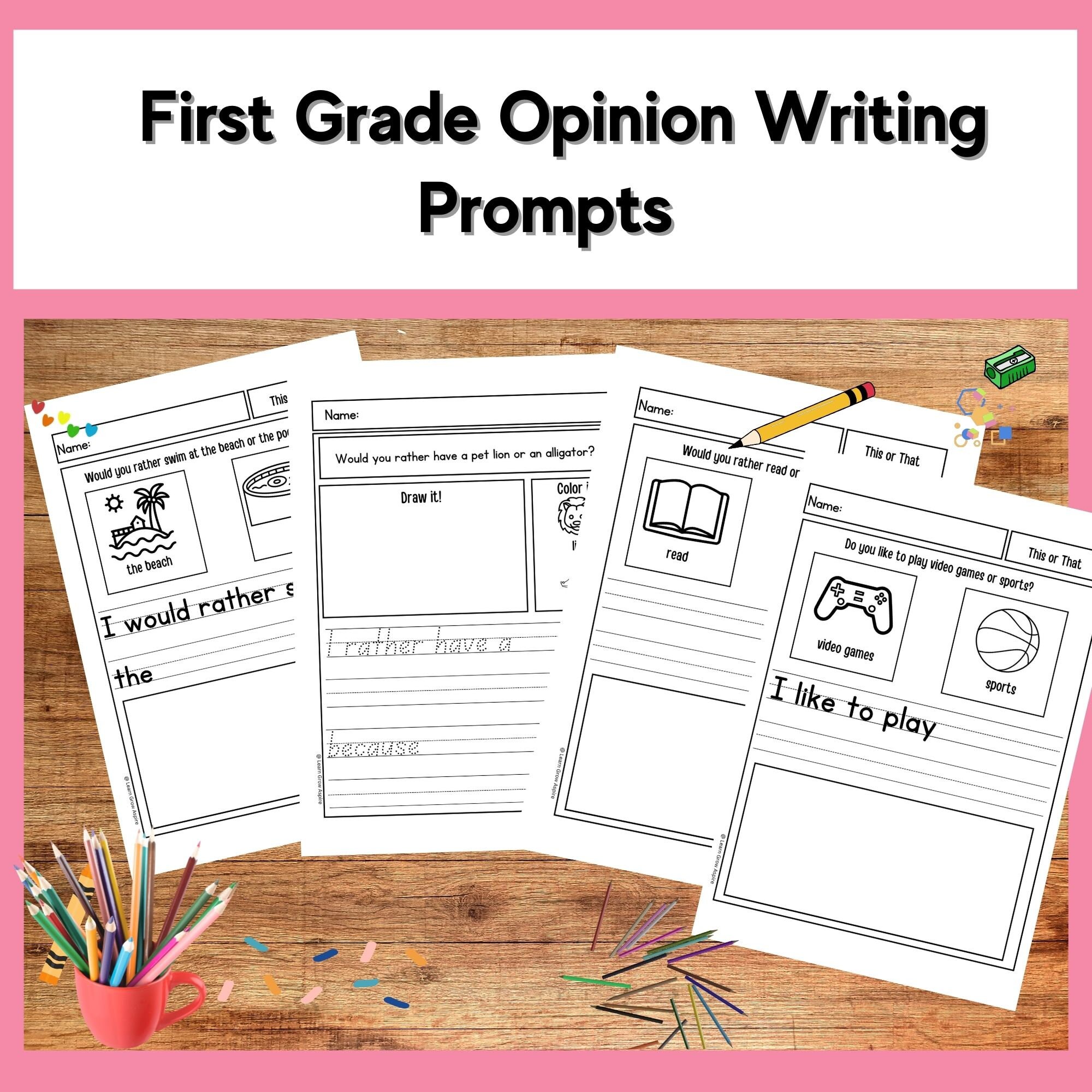 1st Grade Writing Worksheets, Opinion Writing Grade 1, Writing ...