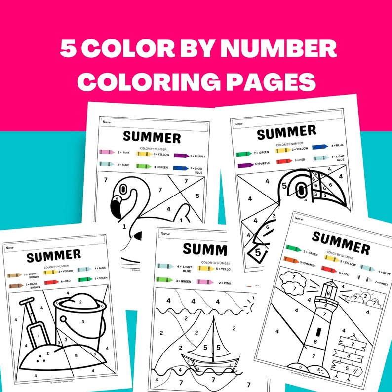 16 Summer Coloring Pages for Kids, Kids Summer Coloring Pages, Summer ...