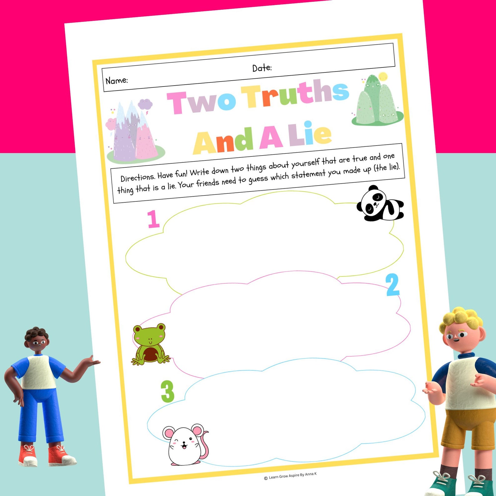 Two Truths and A Lie Game Back to School Icebreaker First - Etsy Canada