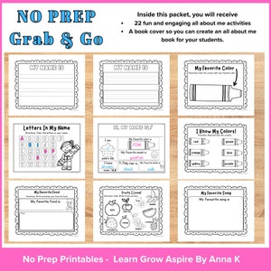 All About Me Activities for Preschool, Kindergarten & First Grade ...