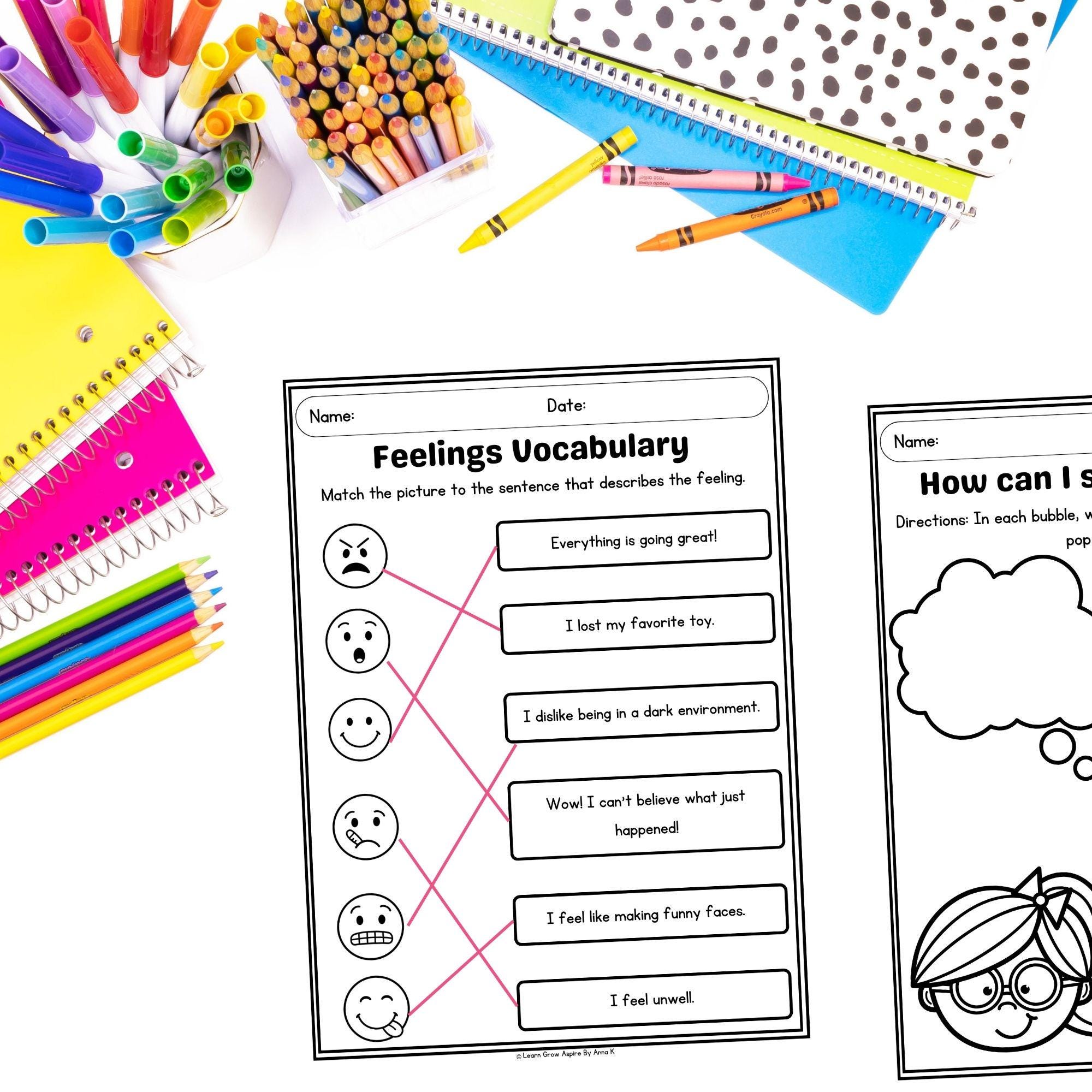 Kids Emotional Regulation Workbook: Feelings & Coping Skills (digital ...