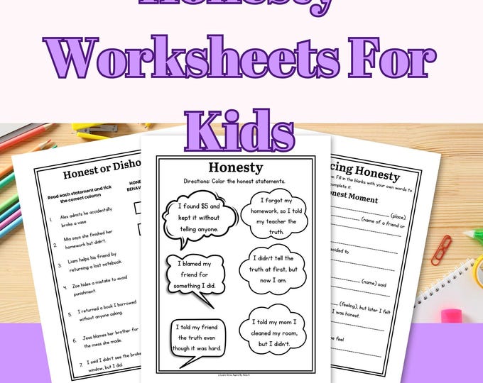Effects of Honesty Worksheet, Social Skills Development, Teaching ...