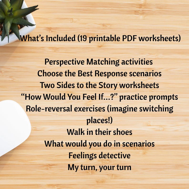 Perspective Taking Worksheets: Social Skills Activities for Kids ...