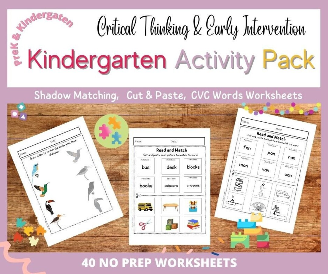 Critical Thinking Activities, Shadow Matching for Kindergarten ...