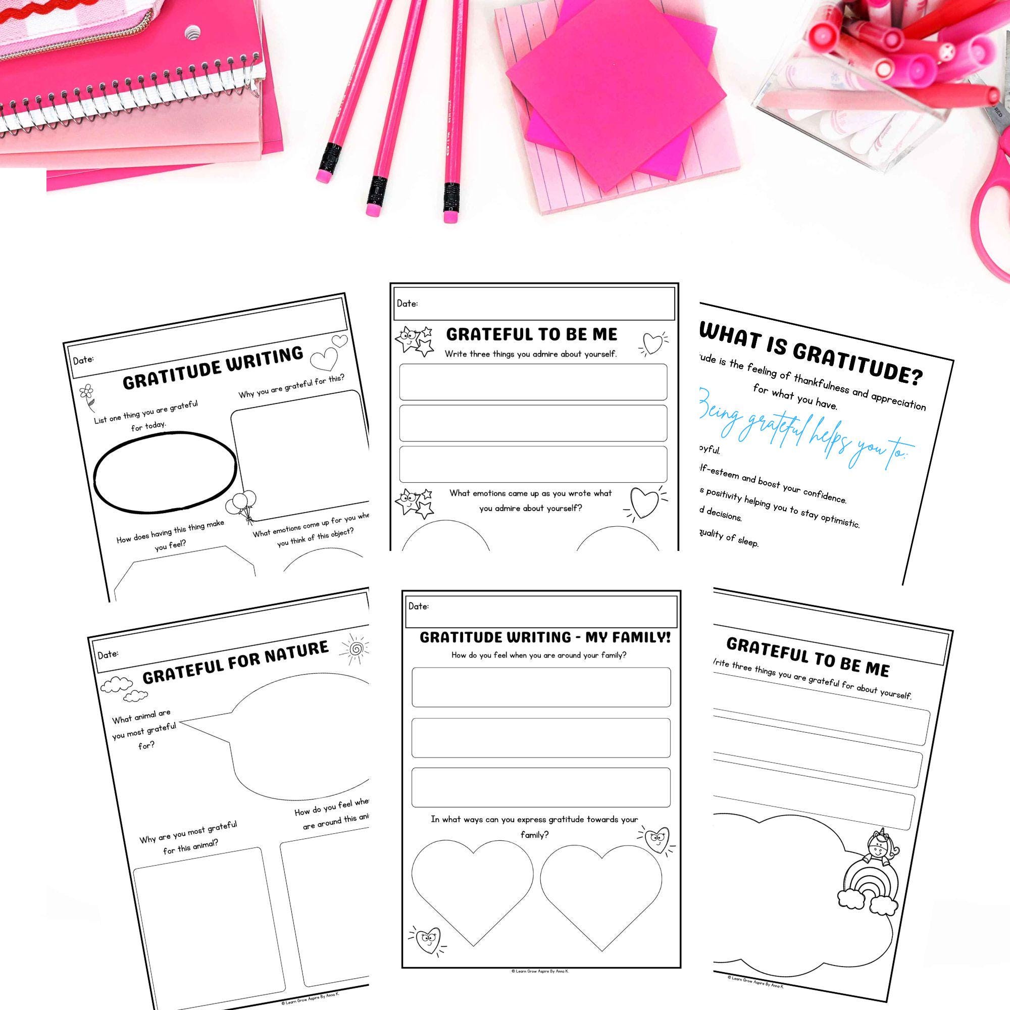 Kids Gratitude Printable Gratitude Journal Kids Gratitude Worksheets ...