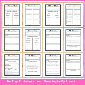 Interview A Friend Worksheets, Back to School Interview A Friend ...