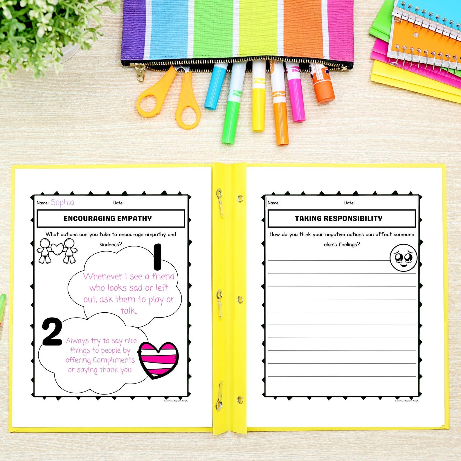 Empathy Worksheets for Kids Printable Empathy Scenario Cards Kid ...