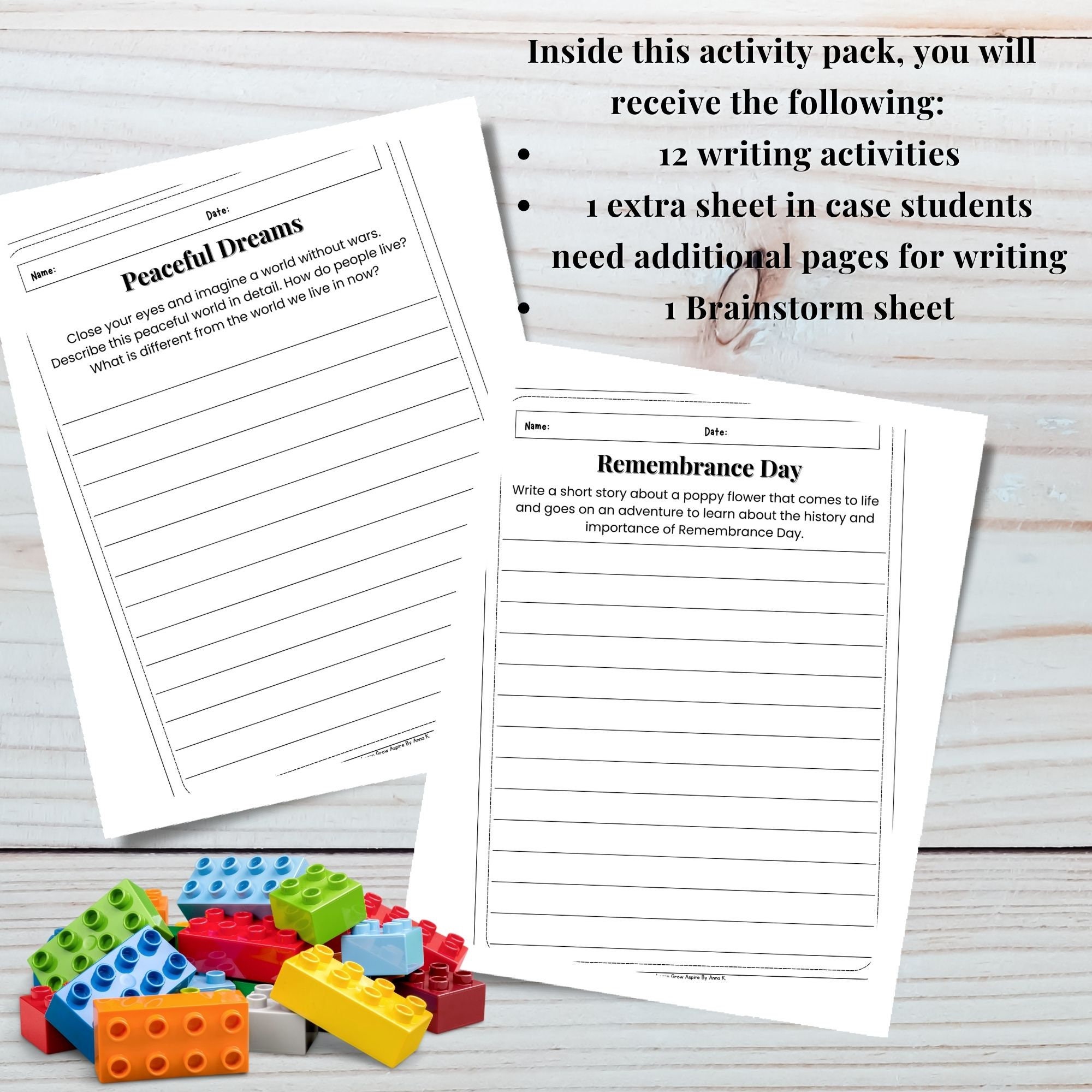 Remembrance Day Activity for Kids, Kids Remembrance Day Writing ...