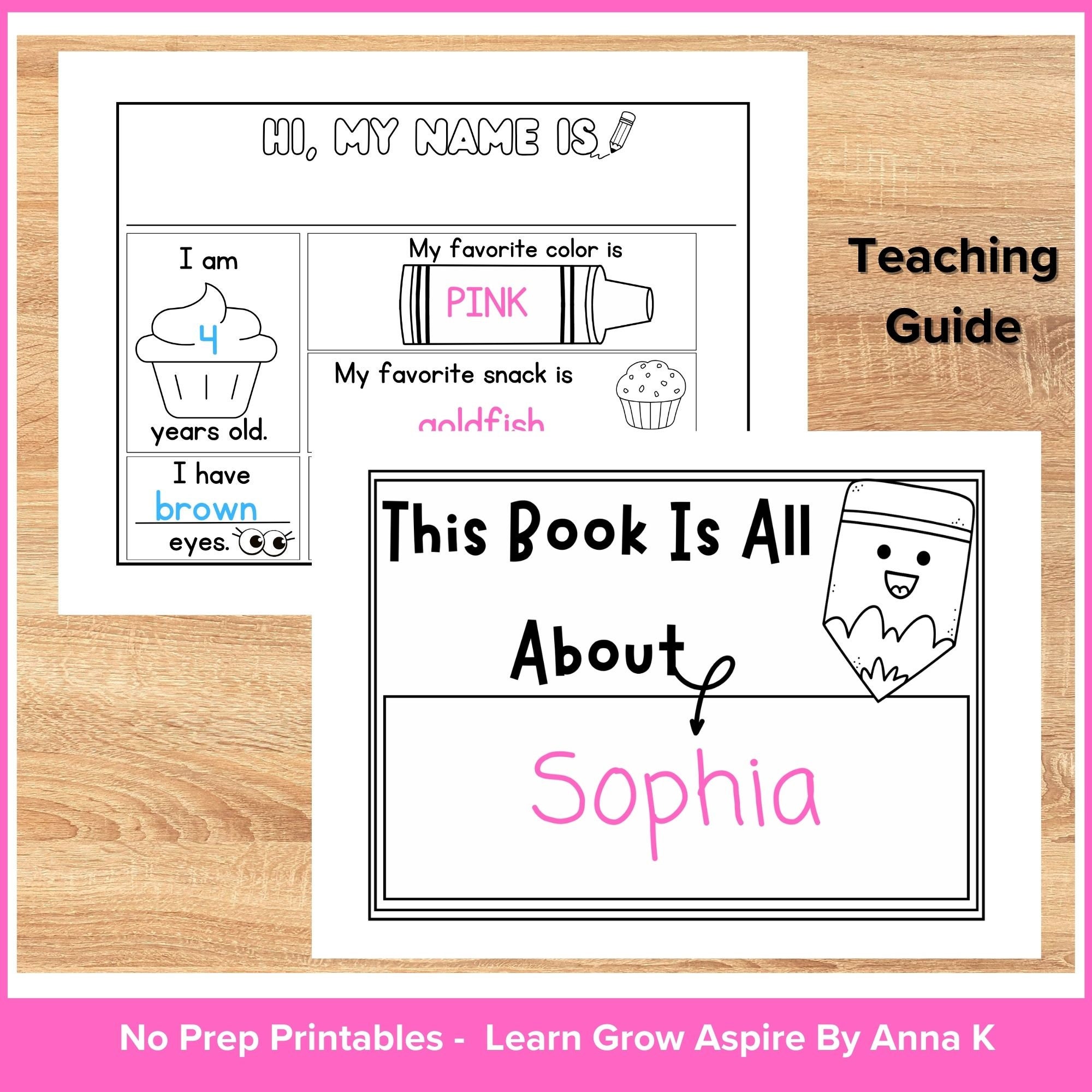 All About Me Activities for Preschool, Kindergarten & First Grade ...